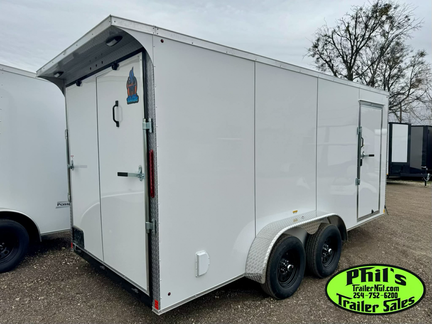 New 7X16 UPGRADED .080 EXTERIOR & REAR WING Cargo / Enclosed Trailer ...