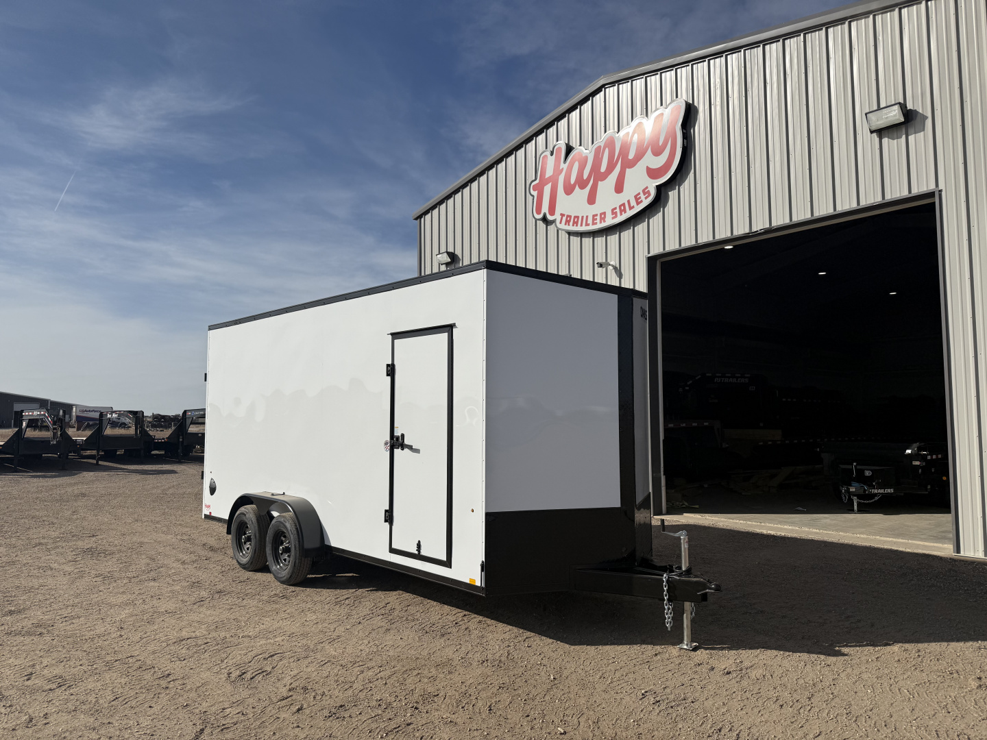 New Compass 7'x18' Enclosed 7' Tall SE Cargo Trailer w/ Rear Ramp Door ...