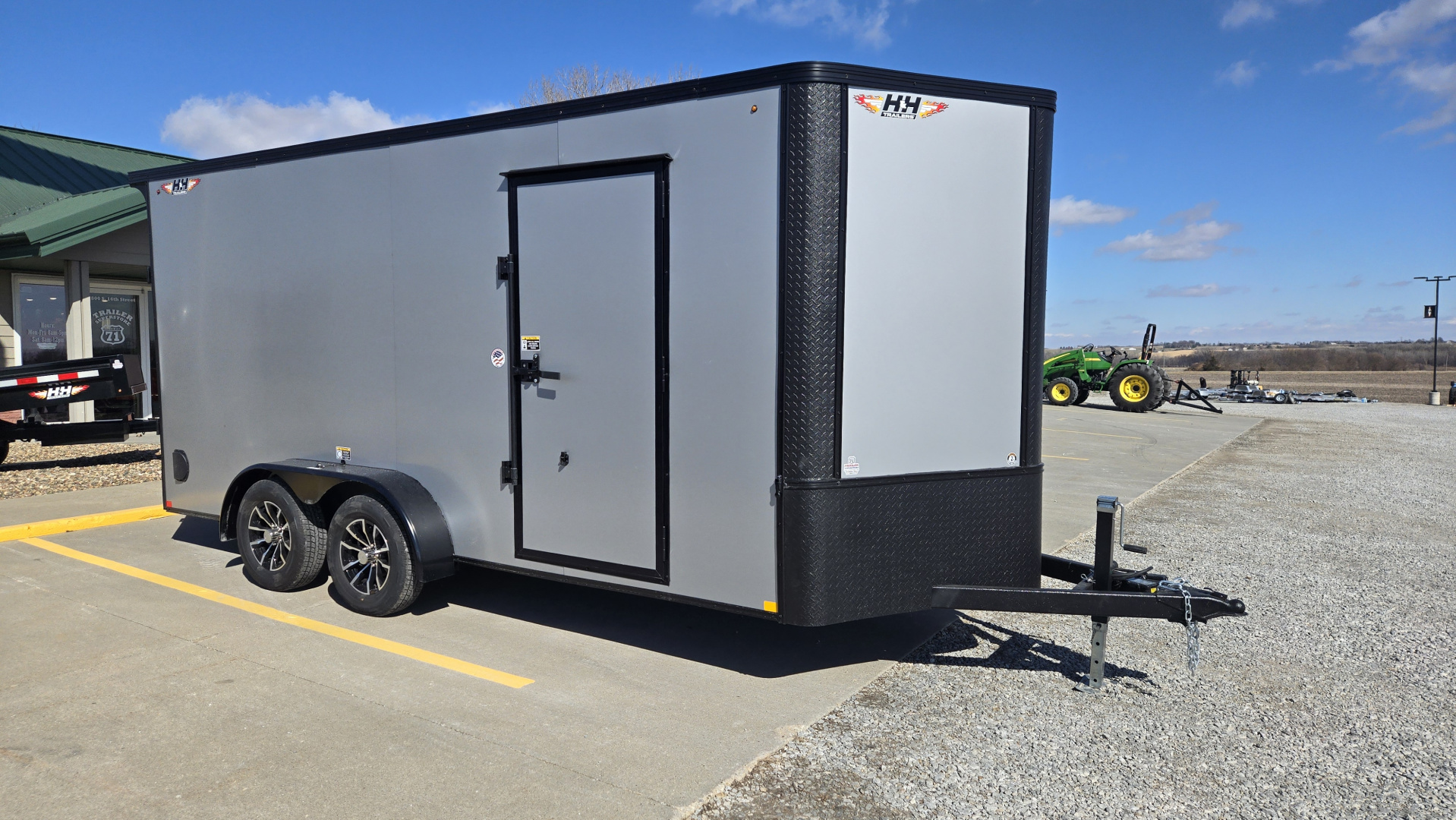 New 2026 H&H 7x16 HH Series Flat Top V-Nose Enclosed Cargo Trailer, 7K ...