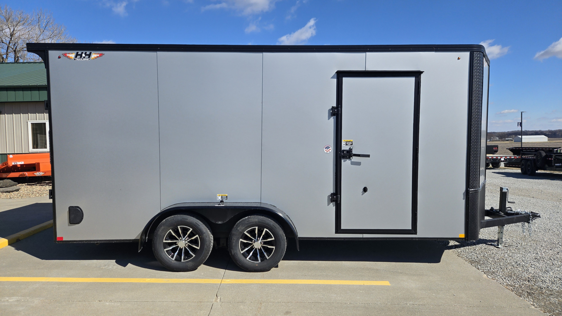 New 2026 H&H 7x16 HH Series Flat Top V-Nose Enclosed Cargo Trailer, 7K ...