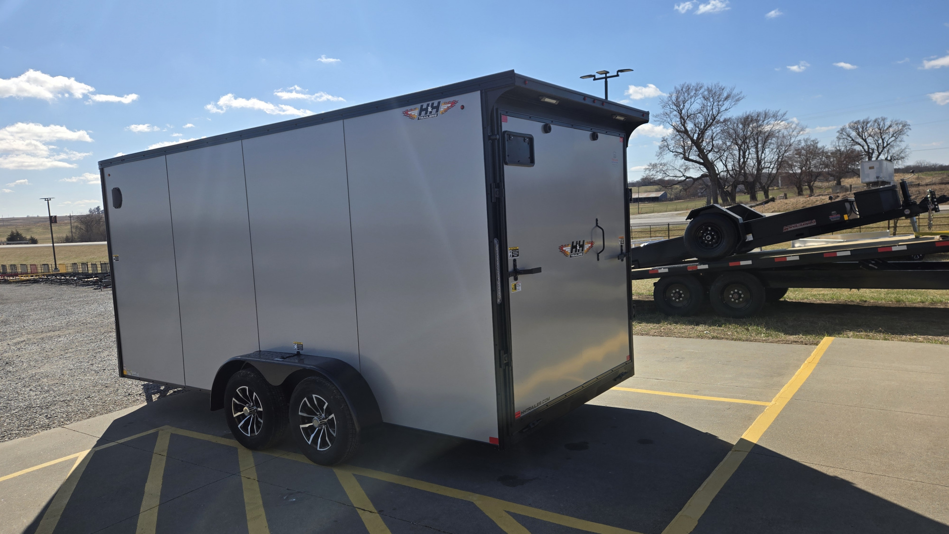 New 2026 H&H 7x16 HH Series Flat Top V-Nose Enclosed Cargo Trailer, 7K ...