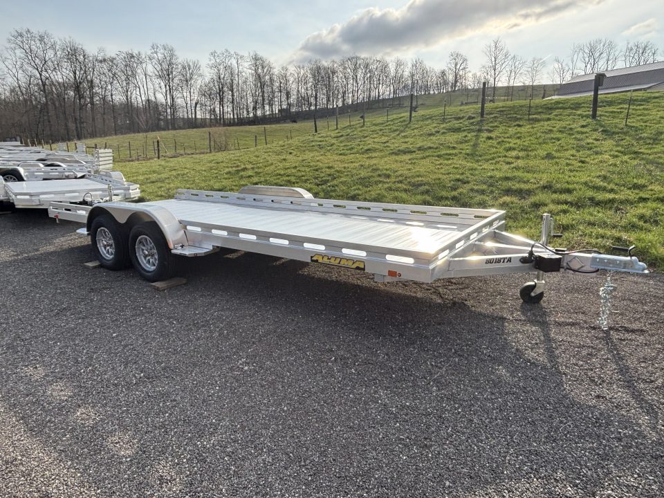 New 2027 Aluma Trailers 8018 Tandem Axle Utility Trailer W Pull Out 5451
