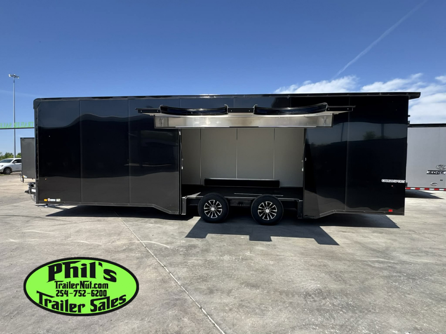 New Pace American 8.5X28 BLACKOUT Car / Racing Trailer FULL ESCAPE DOOR ...