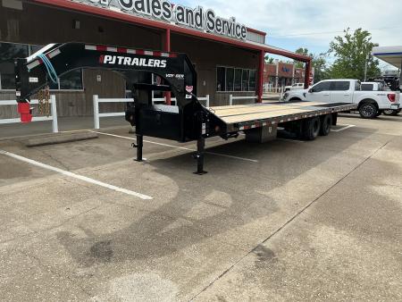 New 2025 PJ 102"x32' GN Low Pro Hydraulic Dovetail w/ Duals - LY for ...