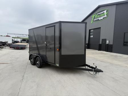 Used USED 2019 8.5x24+2v dovetail enclosed cargo car hauler trailer ...