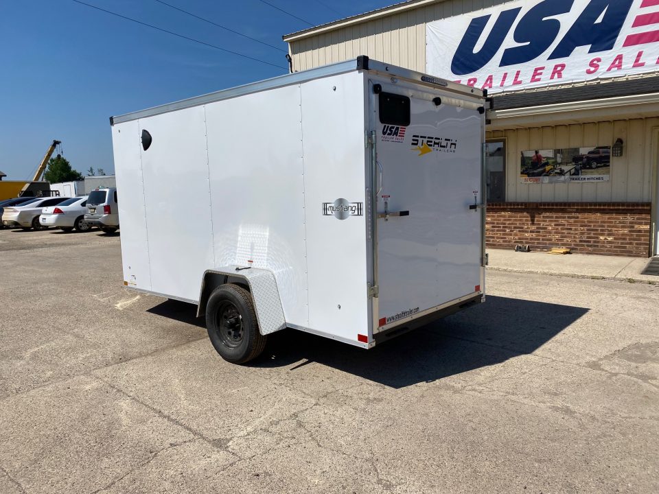 New OVERSTOCK!!! 2026 Stealth Trailers Mustang 6x12 V-Nose w/Rear Ramp ...