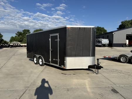 Used USED 2019 8.5x24+2v dovetail enclosed cargo car hauler trailer ...
