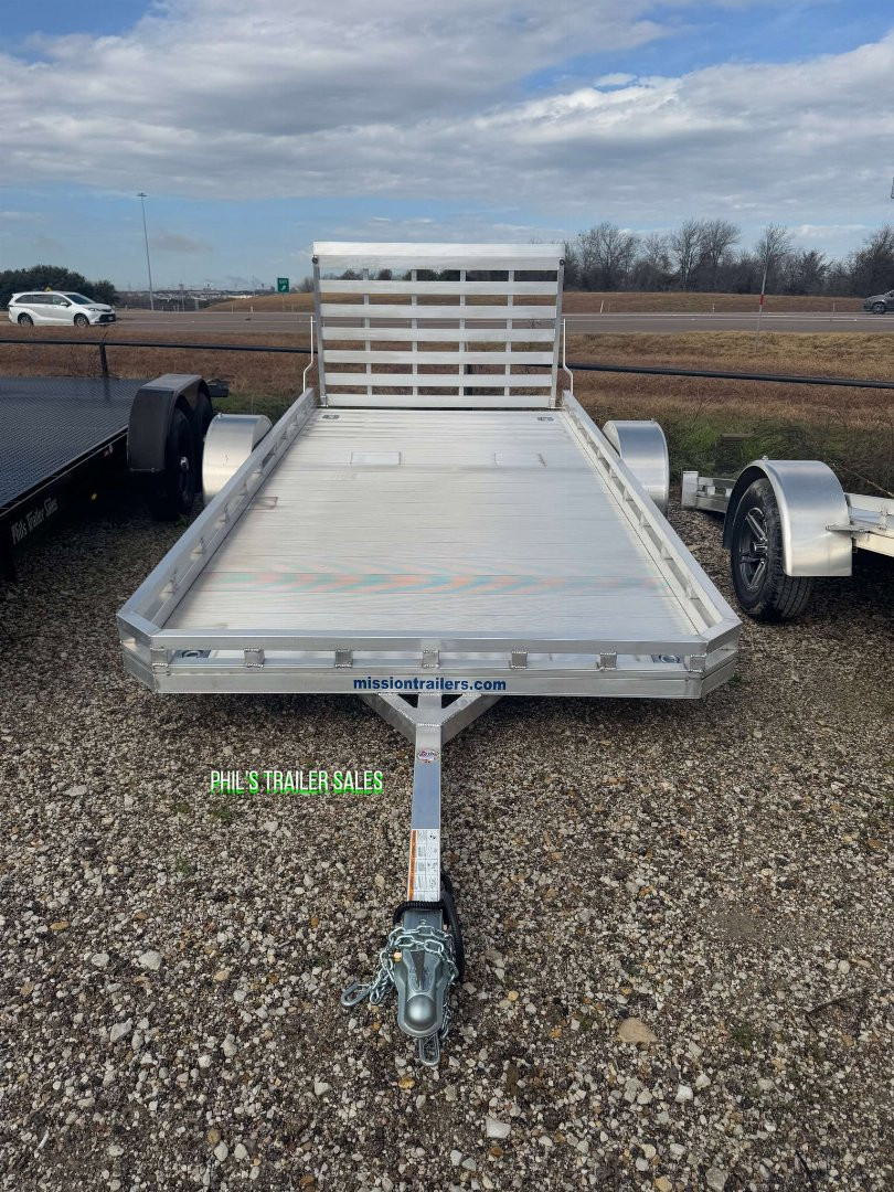 New 2024 Mission 6.5X14 ALL ALUMINUM Utility Trailer FOLD DOWN GATE ...