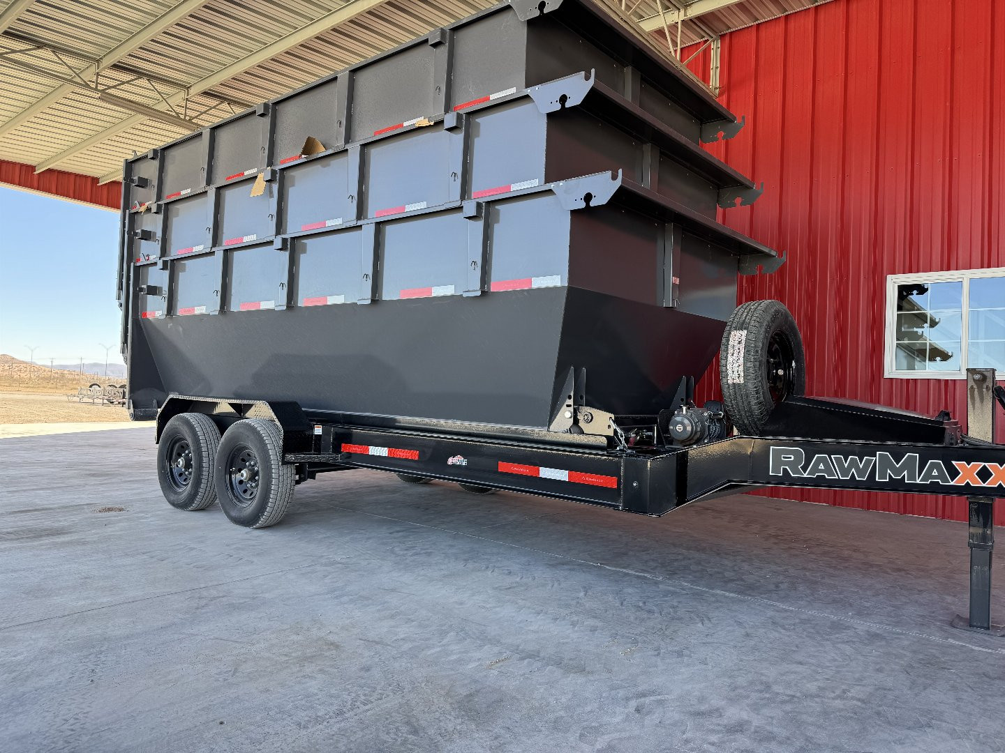 New 2025 RawMaxx 16'RDX 14K BUMPER PULL PACKAGE Dump Trailer
