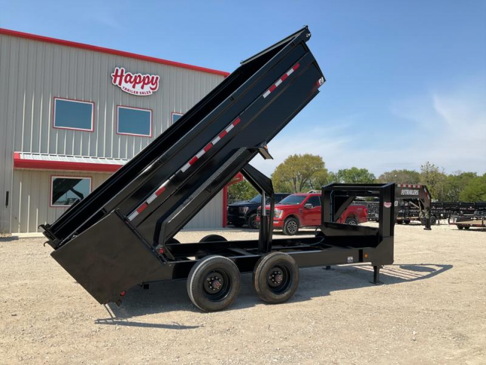 New 2025 PJ 82"x16' GN Tandem Axle HD Low Pro Dump w/ 36" Sides - DE ...