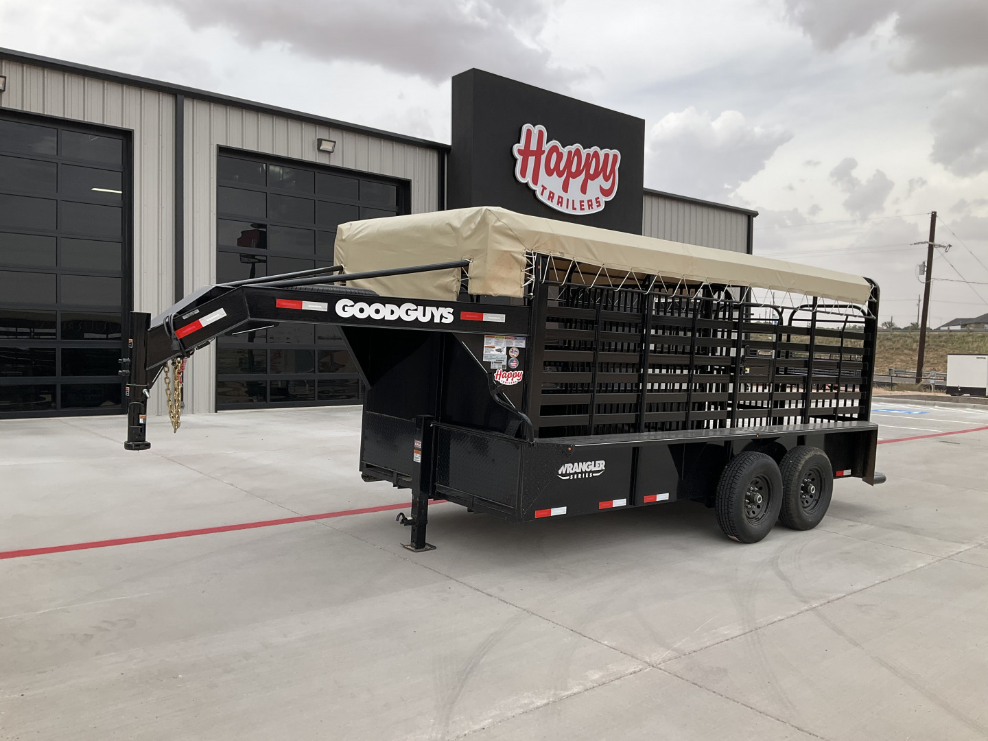 New 2026 Good Guys 6'8"x16' GN Bar Top Livestock Trailer - Wrangler