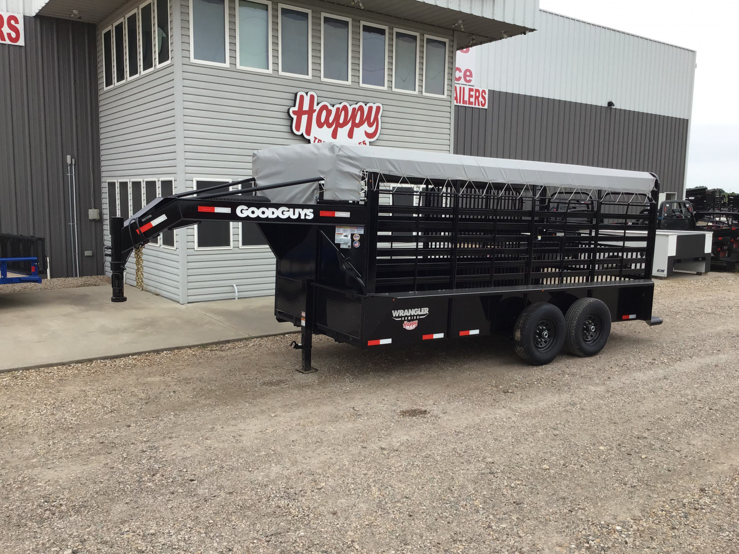 New 2026 Good Guys 6'8"x16' GN Bar Top Livestock Trailer - Wrangler