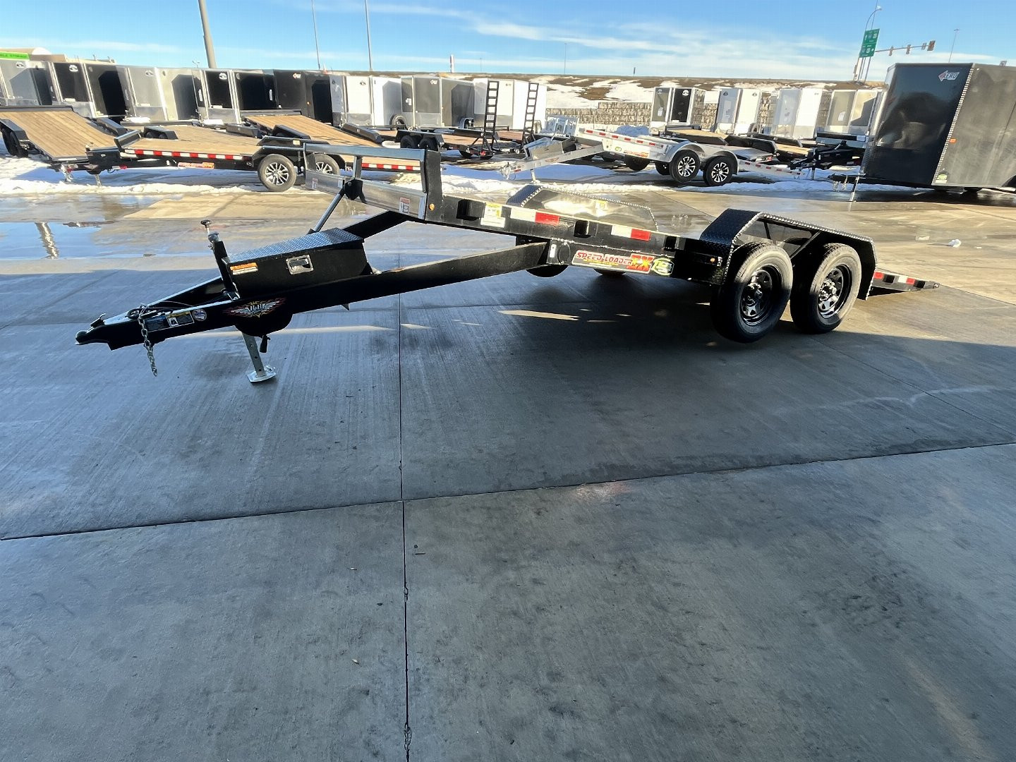 New 2024 H&H Speedloader 18’ POWER TILT 2-3500 lb axles=7K Tilt Trailer