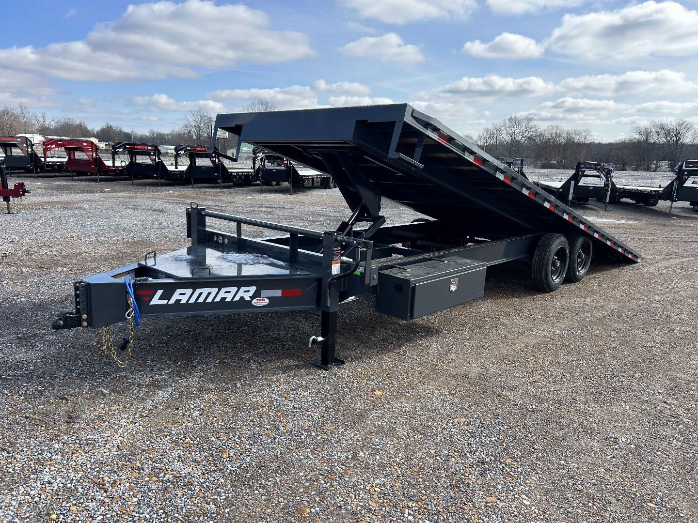 New 2025 Lamar 102"X24' 16K Deckover Tilt Trailer