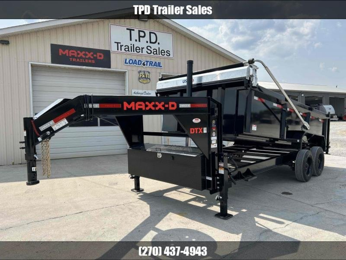 New 2023 MAXXD 16' x 83" 17.5k Telescopic Gooseneck Dump Trailer