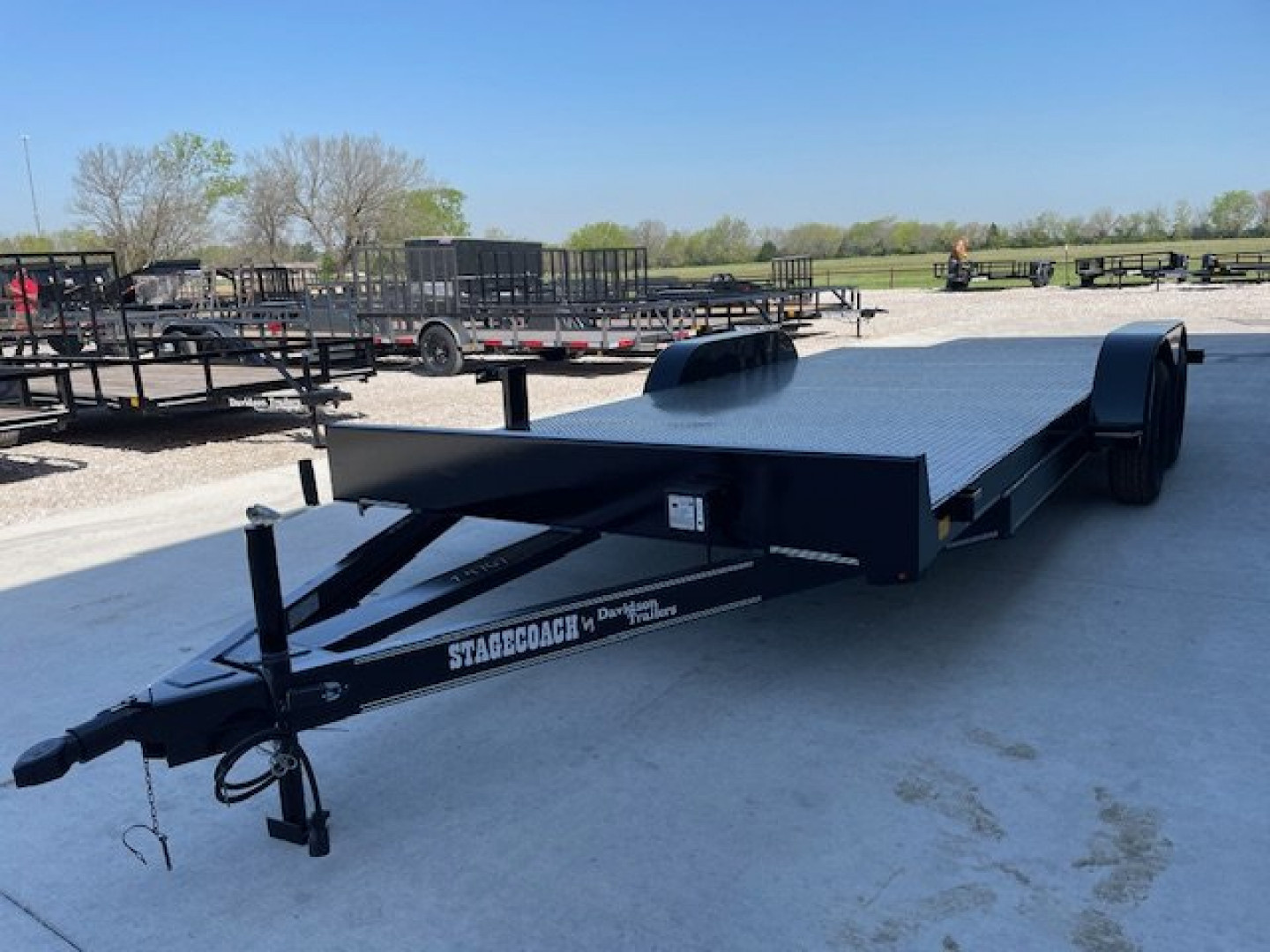 New 2025 DAVIDSON 83X18 TANDEM 3500lb AXLES STEEL FLOOR CAR HAULER W ...