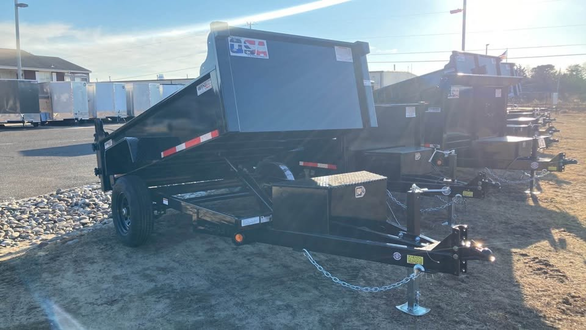 New 2025 Quality Steel and Aluminum 5x8 Dump Trailer