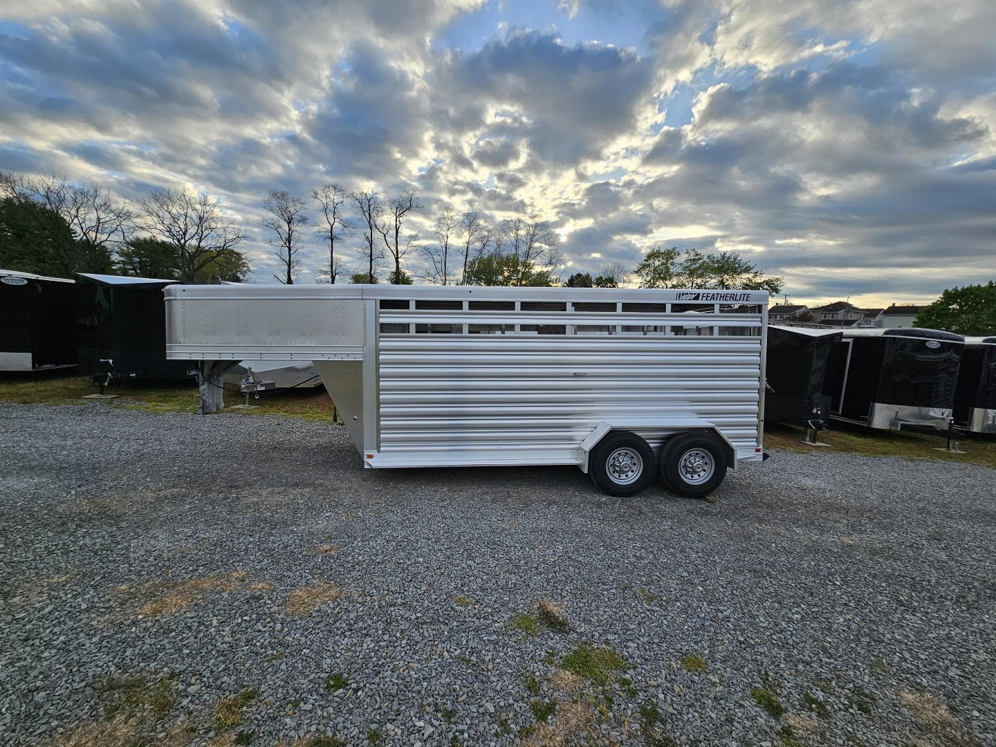 New 2025 Featherlite Trailers 8117 6'7"X16' Stock / Stock Combo Trailer