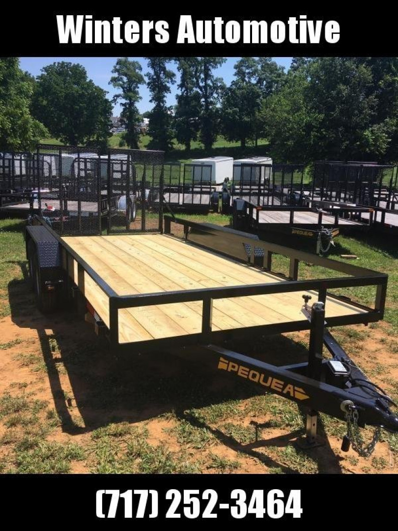 New 2024 PEQUEA 80x16 Utility Trailer for sale in East Prospect, PA