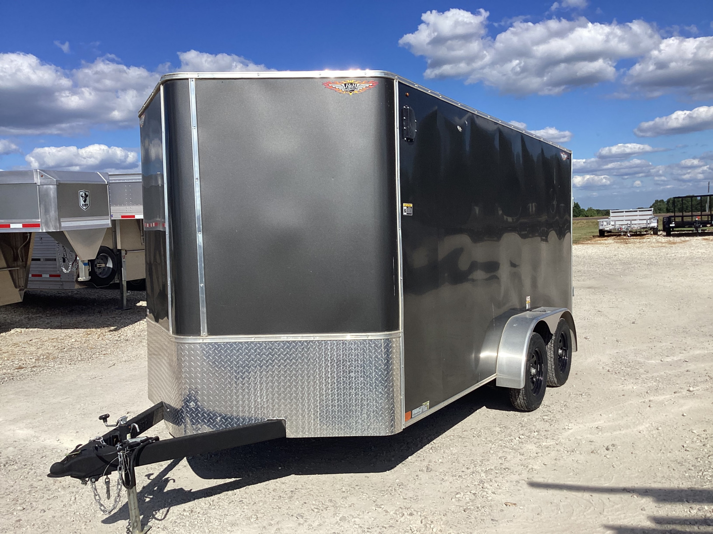 Used Used 2024 7x14 Enclosed Cargo Trailer, Slight Hail Damage, 7K for ...