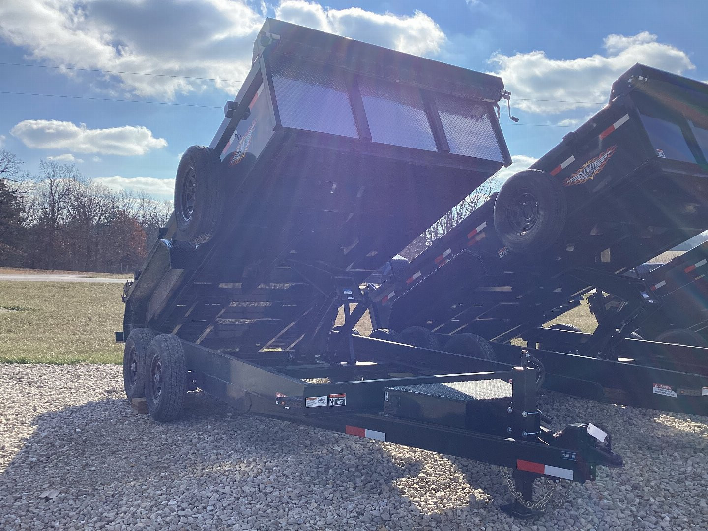 New 2024 H&H 83x14 Dump Trailer, 14K , HD Floor, Spare, Front Rock Guard