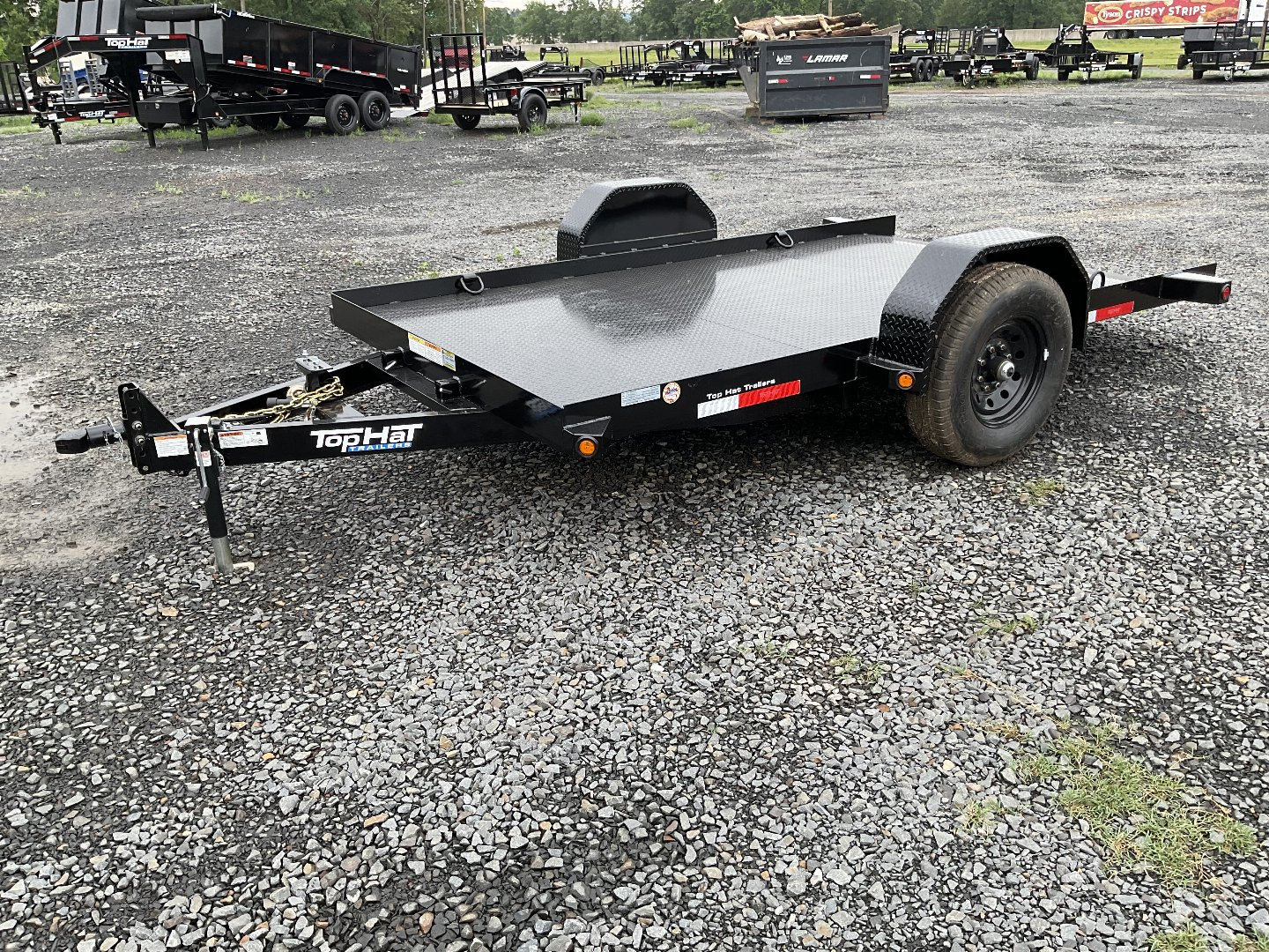 New 2025 Top Hat Trailers 12x80 SAET 70 Tilt Trailer Single 7K Axle