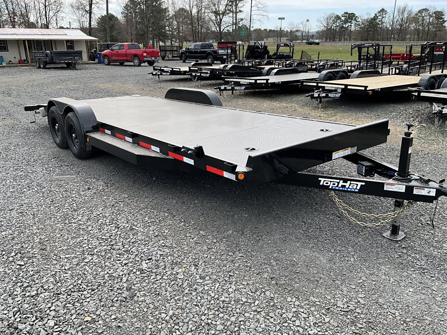 New 2025 Top Hat Trailers Car Hauler 22x83 10k Steel Deck Car Hauler