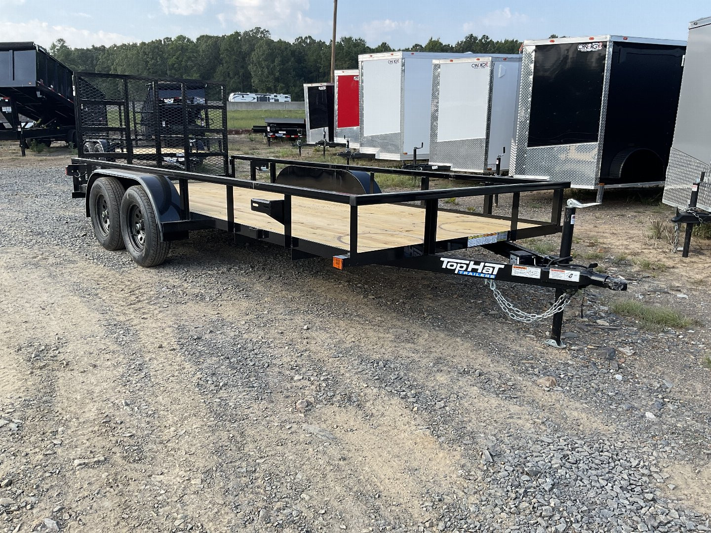 New 2025 TOP HAT Utility Trailer 16x77 LDX TA w Lay-N TG