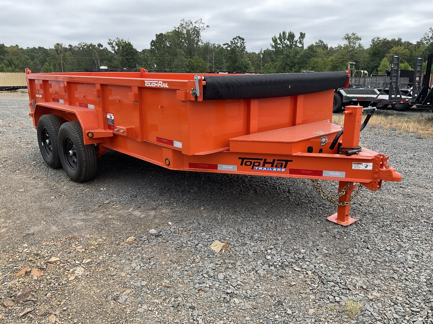 New 2024 TOP HAT TRAILERS 7x14 DPX 140 Dump Trailer - Orange