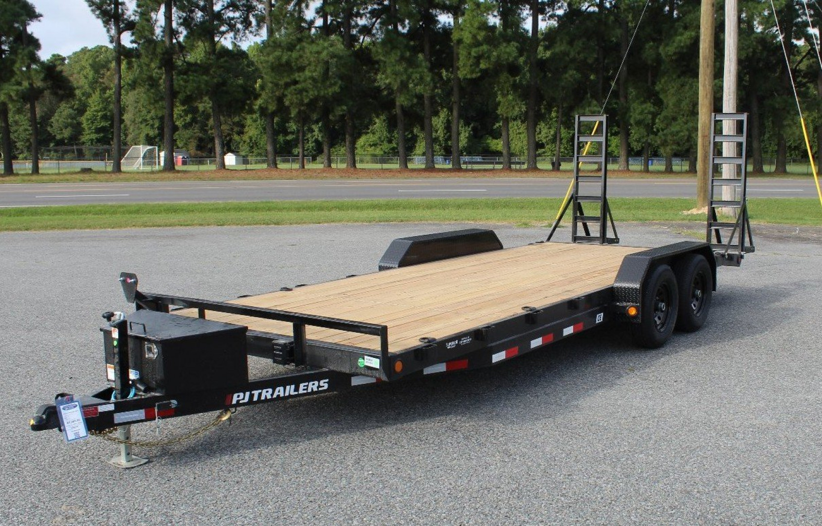 New 2025 PJ TRAILERS 20' CE 10K w/ Fold Up Ramps Equipment Trailer for ...
