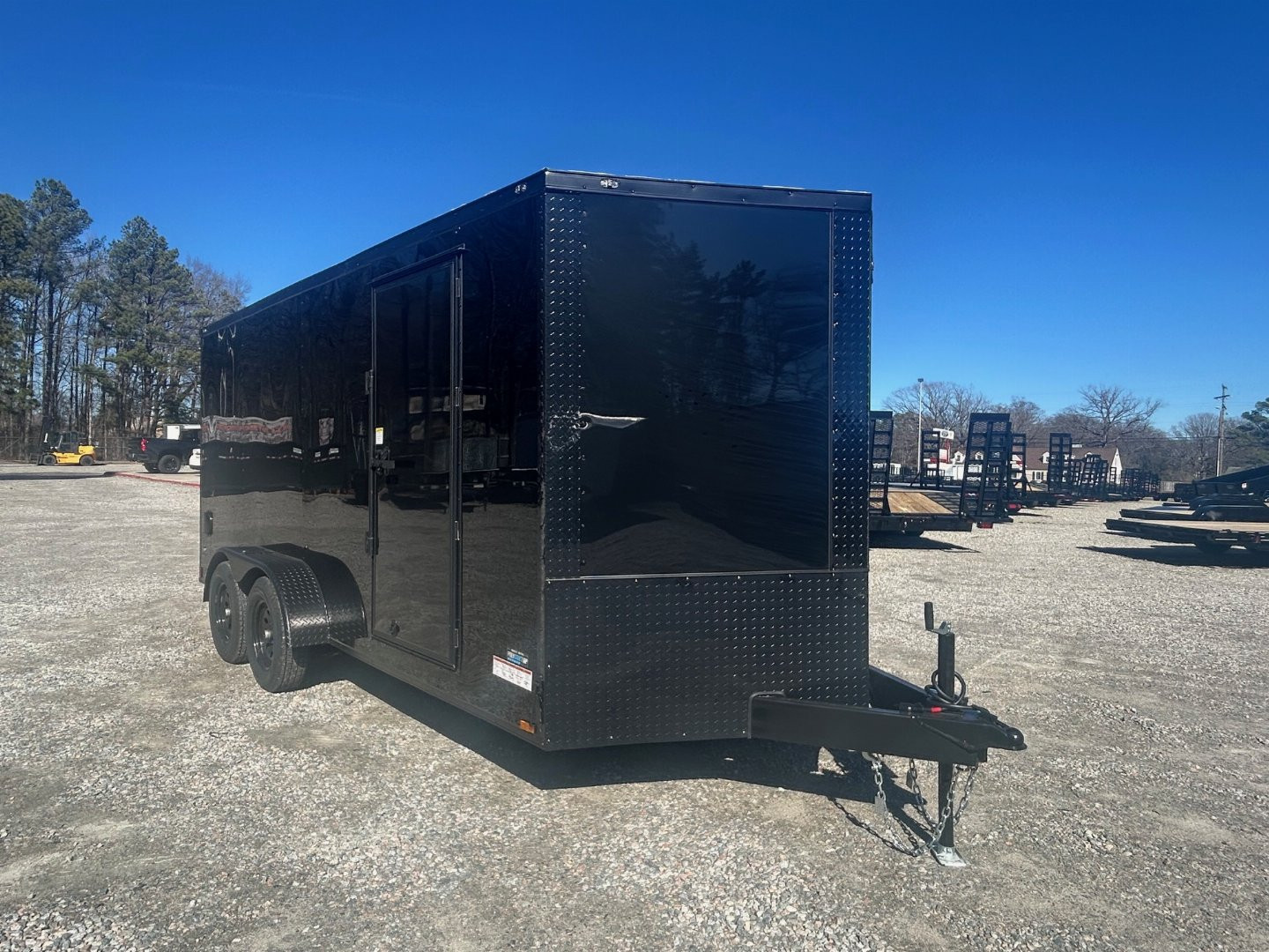 New 2025 ANVIL 7x16 7K Enclosed w/ Ramp Door, Black Out Package & Poly ...