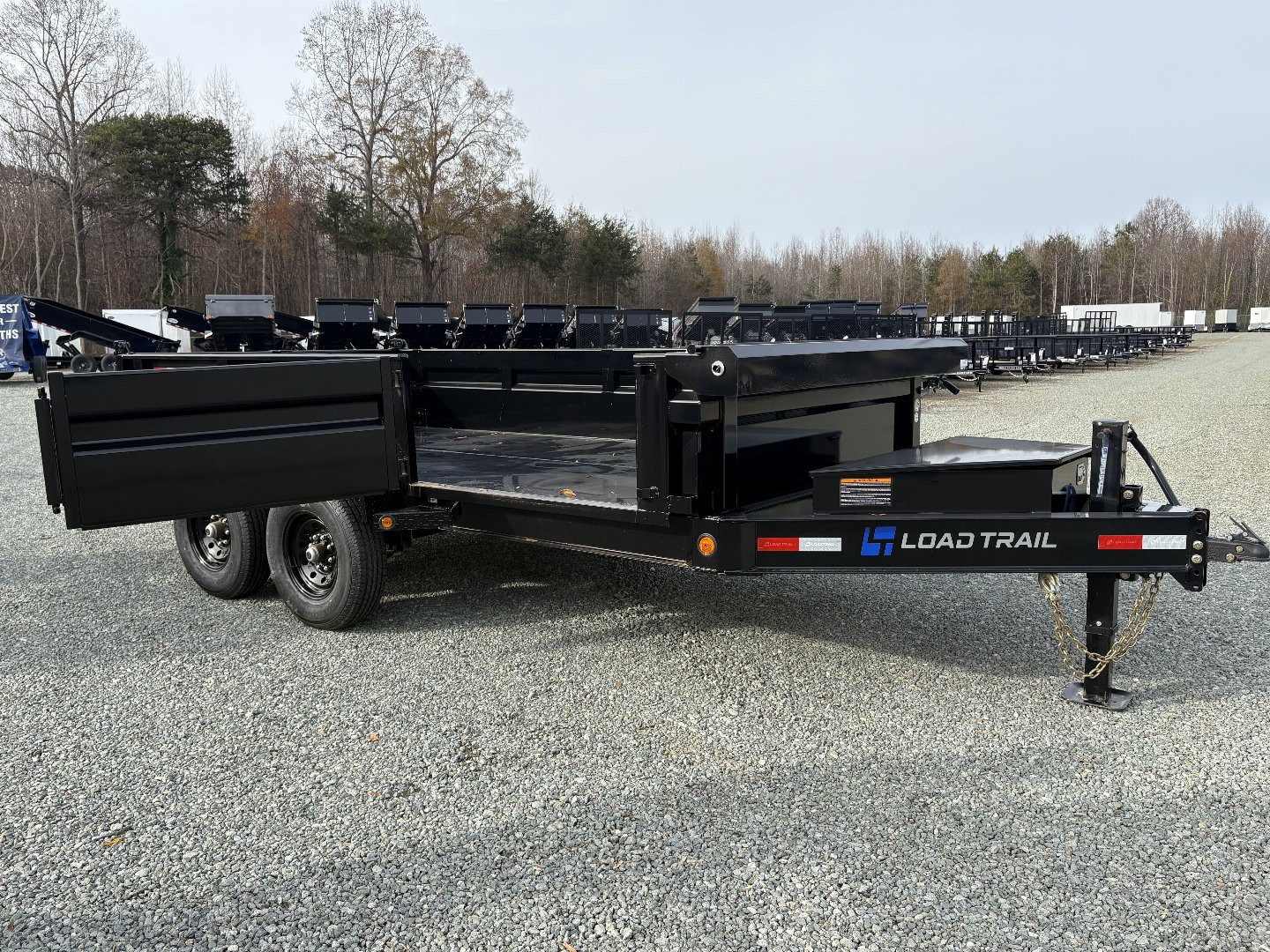 New 2025 Load Trail DL Low Pro 7X14 14K Dump Trailer w/ 50" Side Door & 2' Sides