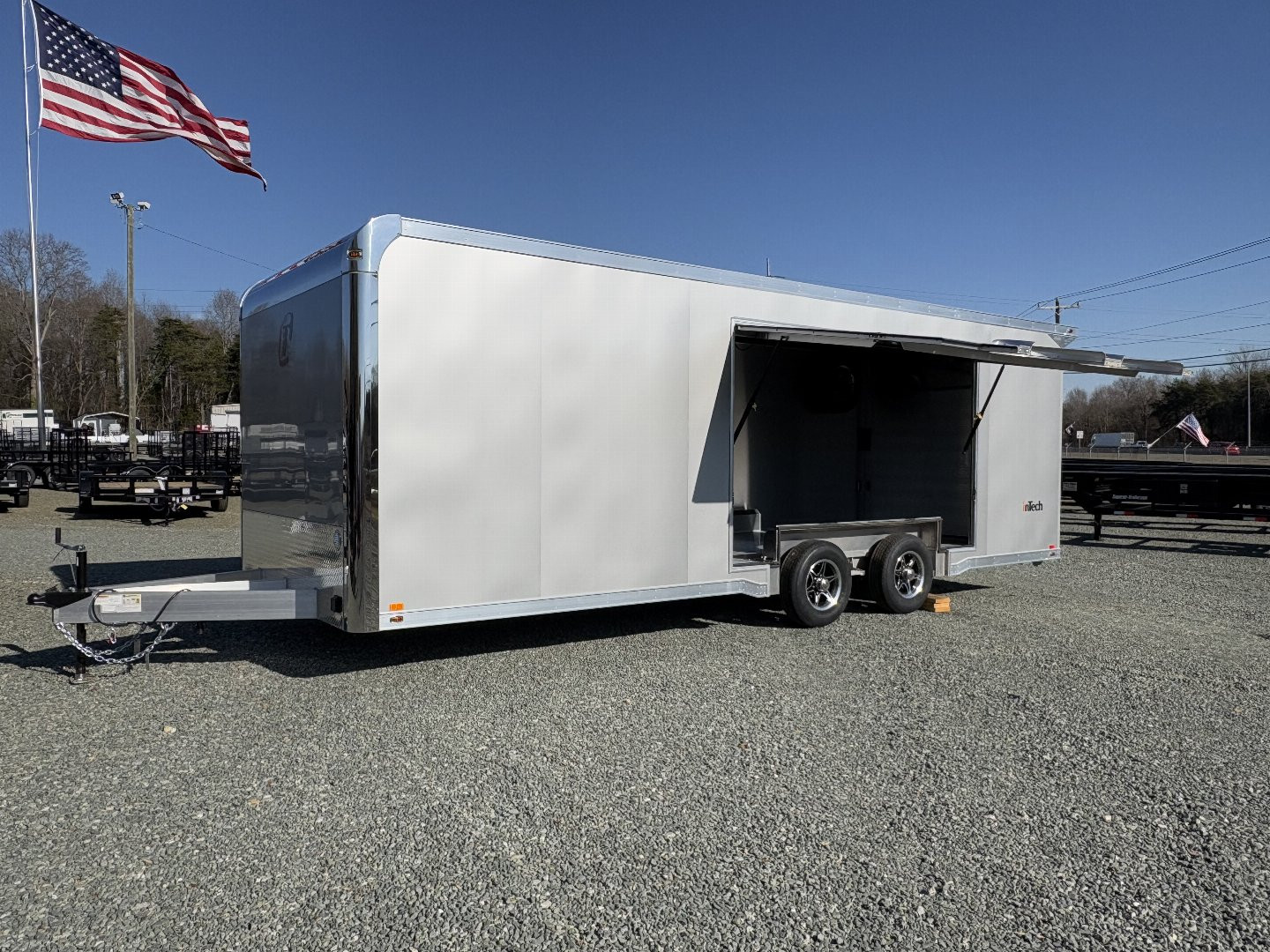 New 2025 INTECH TRAILERS 8.5x24 10K Car/Race Trailer With Escape Door