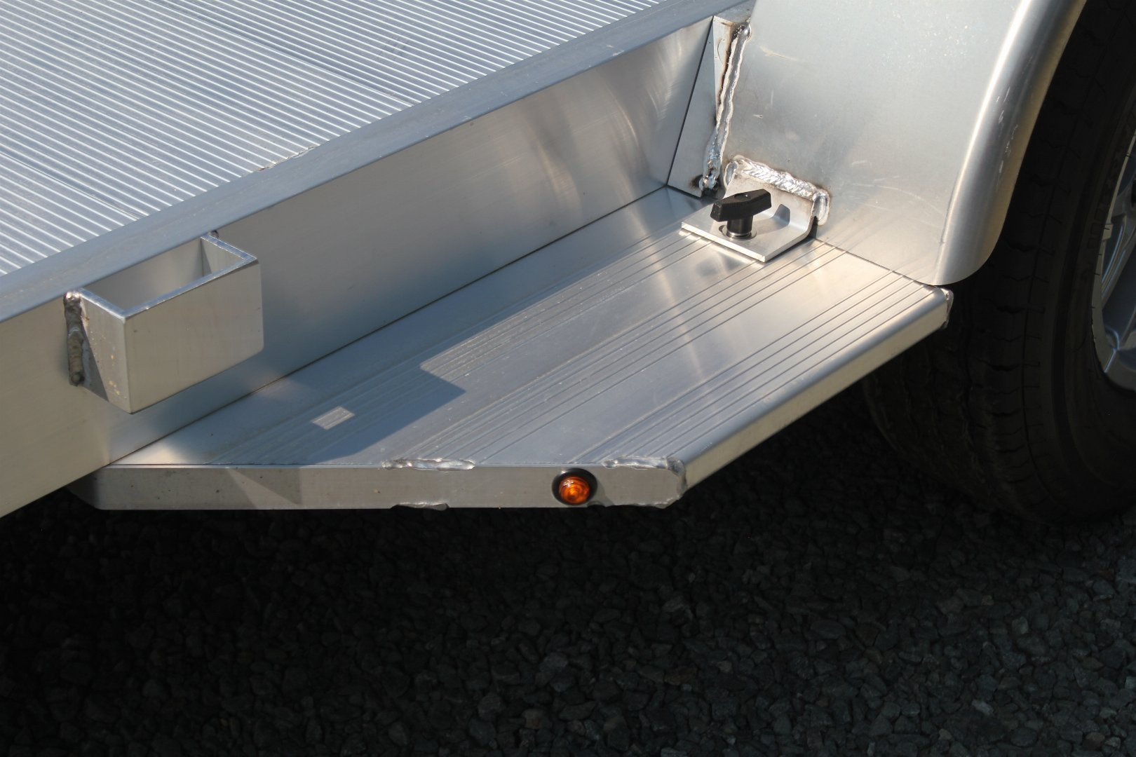 New 2025 Aluma 8218 w/ Slide Out Ramps Car Trailer