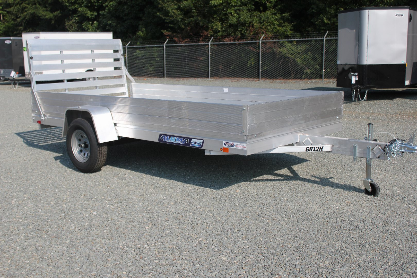 New 2025 ALUMA 6812H w/ 12" Solid Sides & Gate Utility Trailer for sale ...
