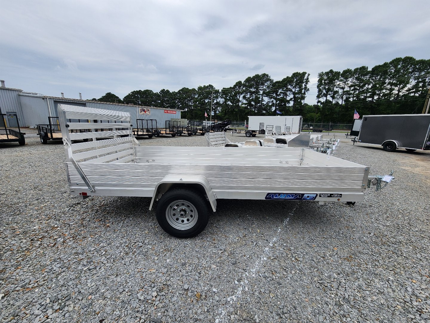 New 2025 ALUMA 6812H w/ 12" Solid Sides & Gate Utility Trailer for sale ...