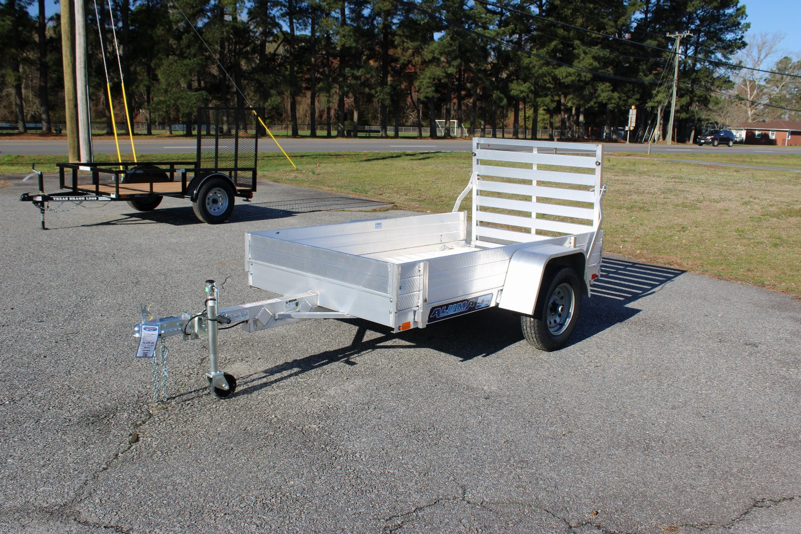 New 2025 ALUMA 548 w/ 12" Solid Sides and Tailgate Utility Trailer for ...