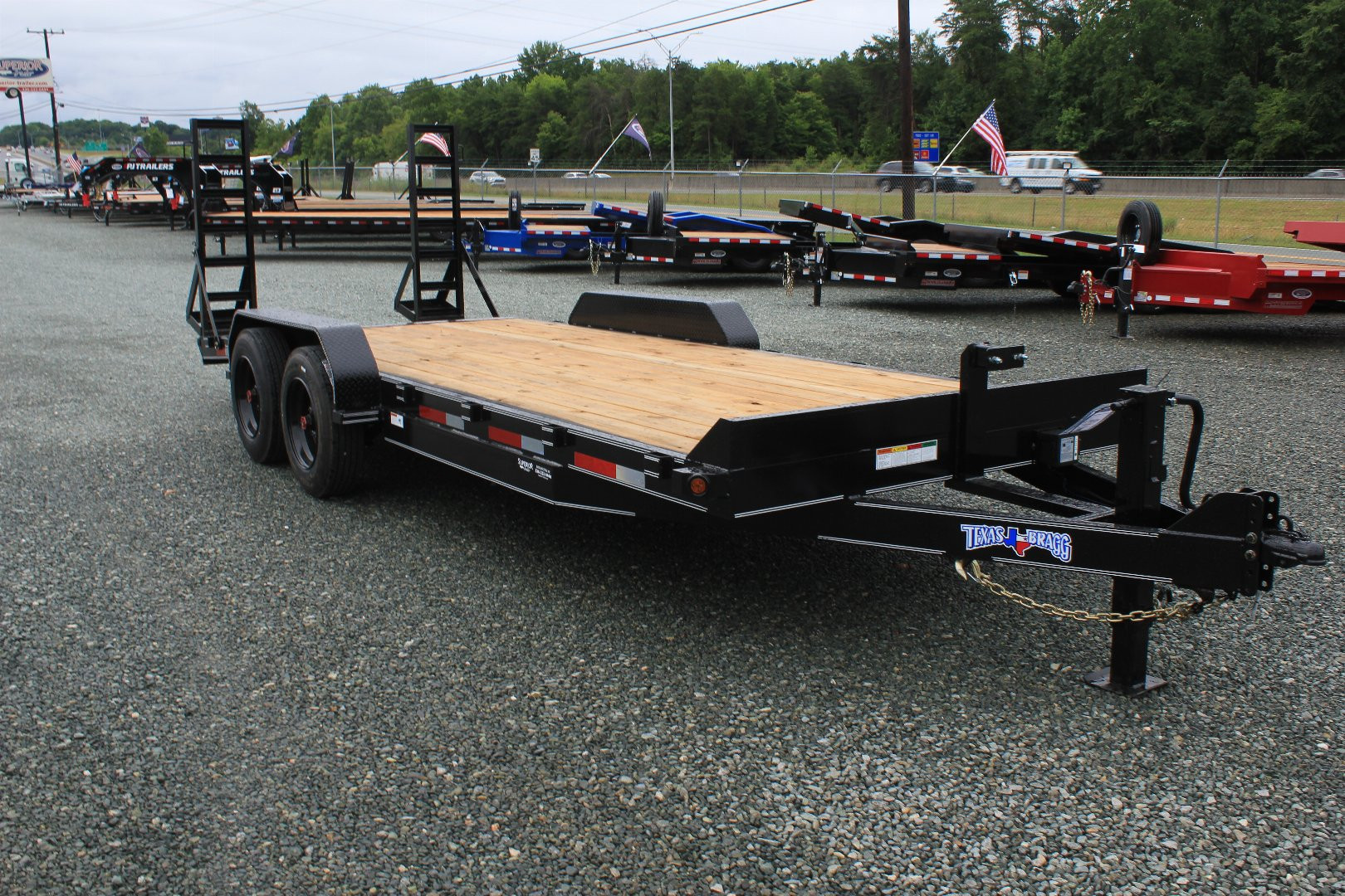 New 2024 TEXAS BRAGG TRAILERS 20' EH 16K w/ Fold Up Ramps Equipment Trailer