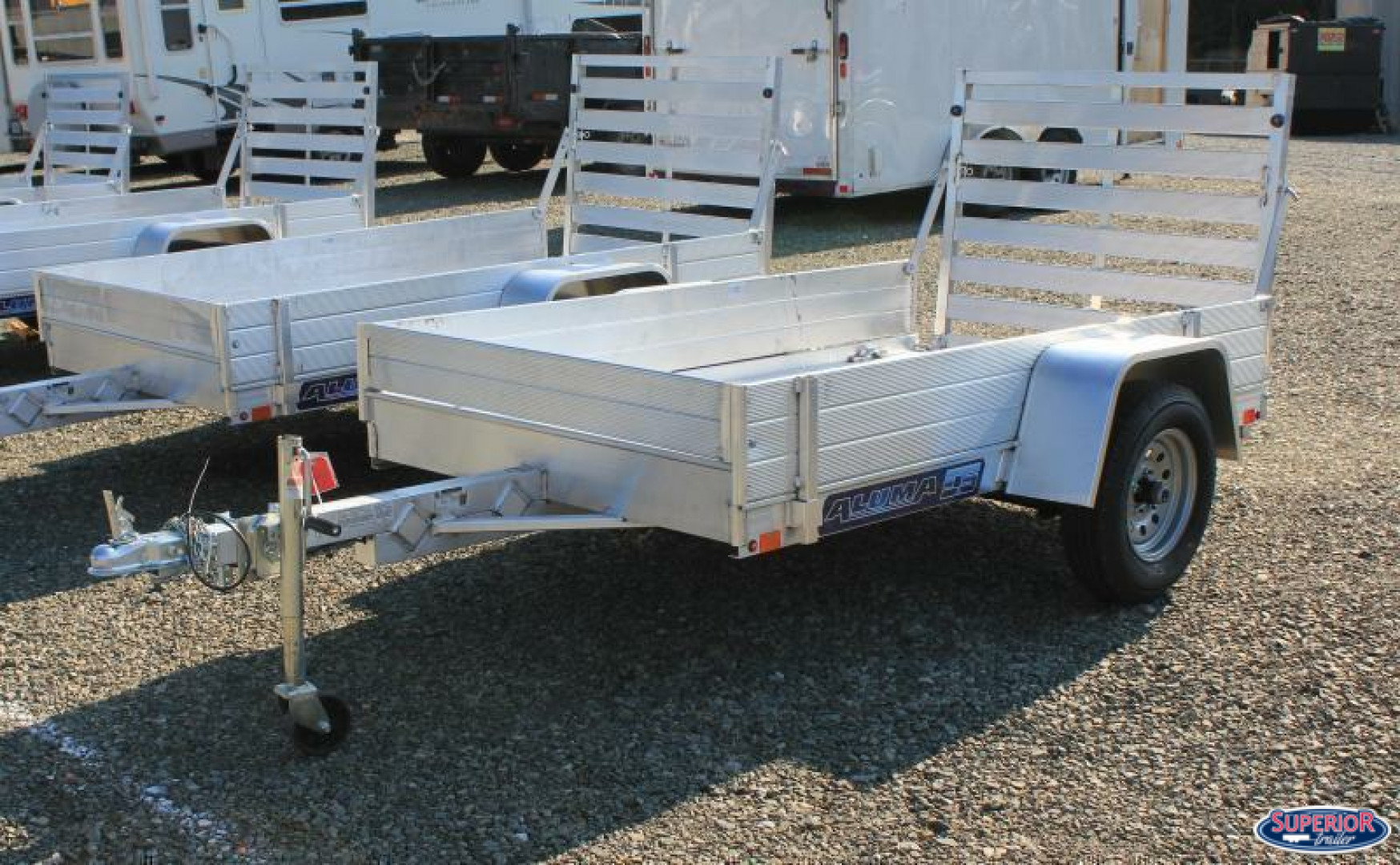 New 2025 ALUMA 548 w/ 12" Solid Sides and Tailgate Utility Trailer for ...