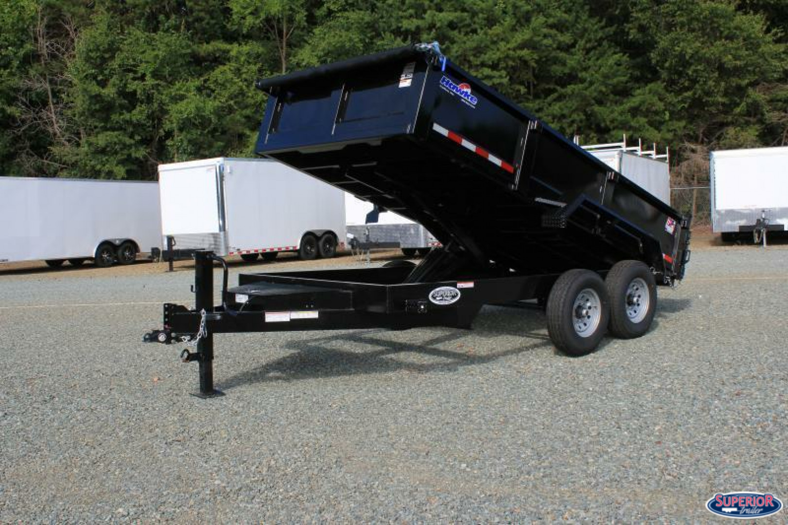 New 2024 HAWKE TRAILERS 7x14 14K Dump W/ Ramps and Tarp Dump Trailer ...