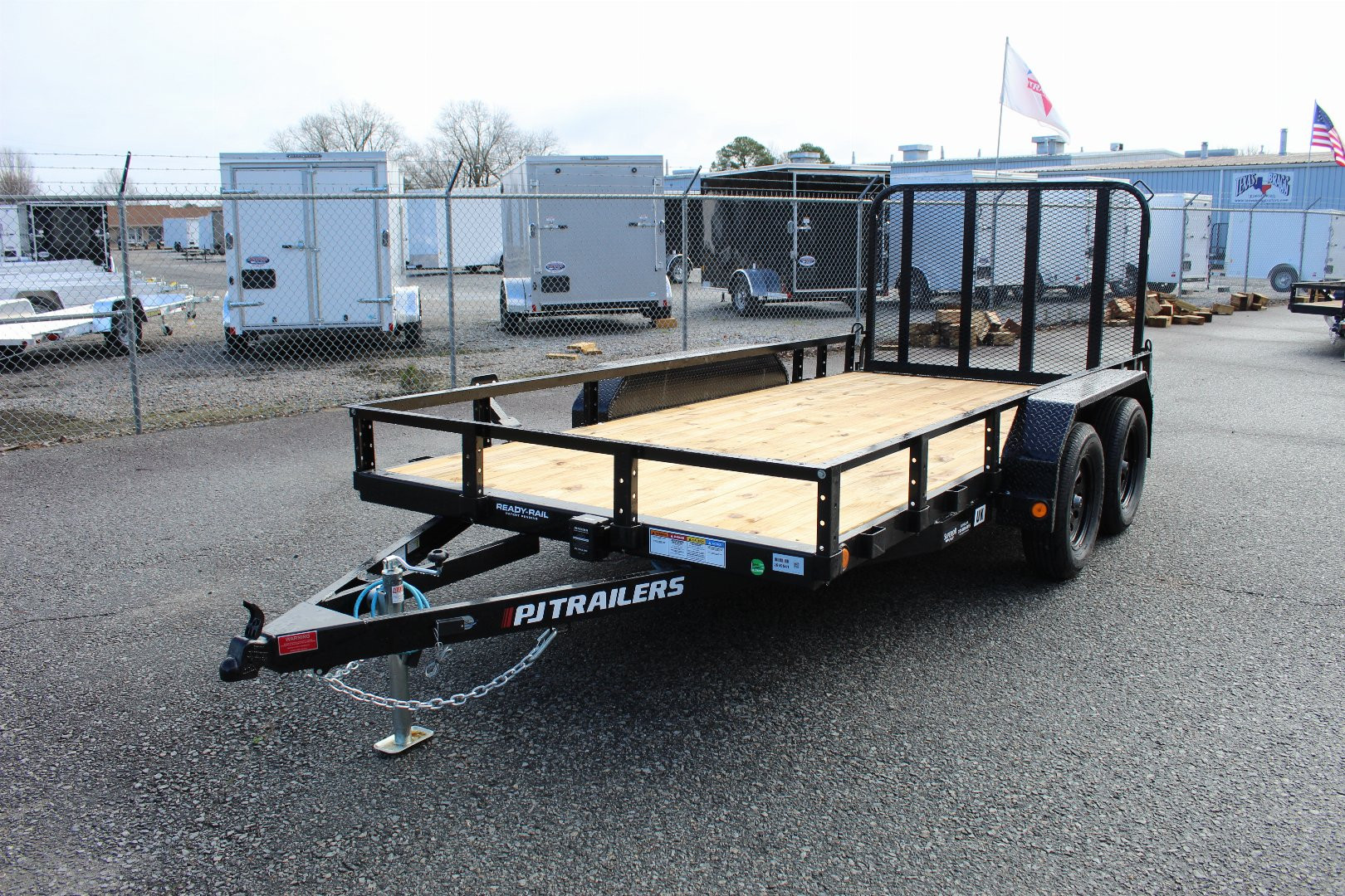 New 2024 PJ TRAILERS 14ft UK 7K w/ 4ft Fold In Gate Utility Trailer