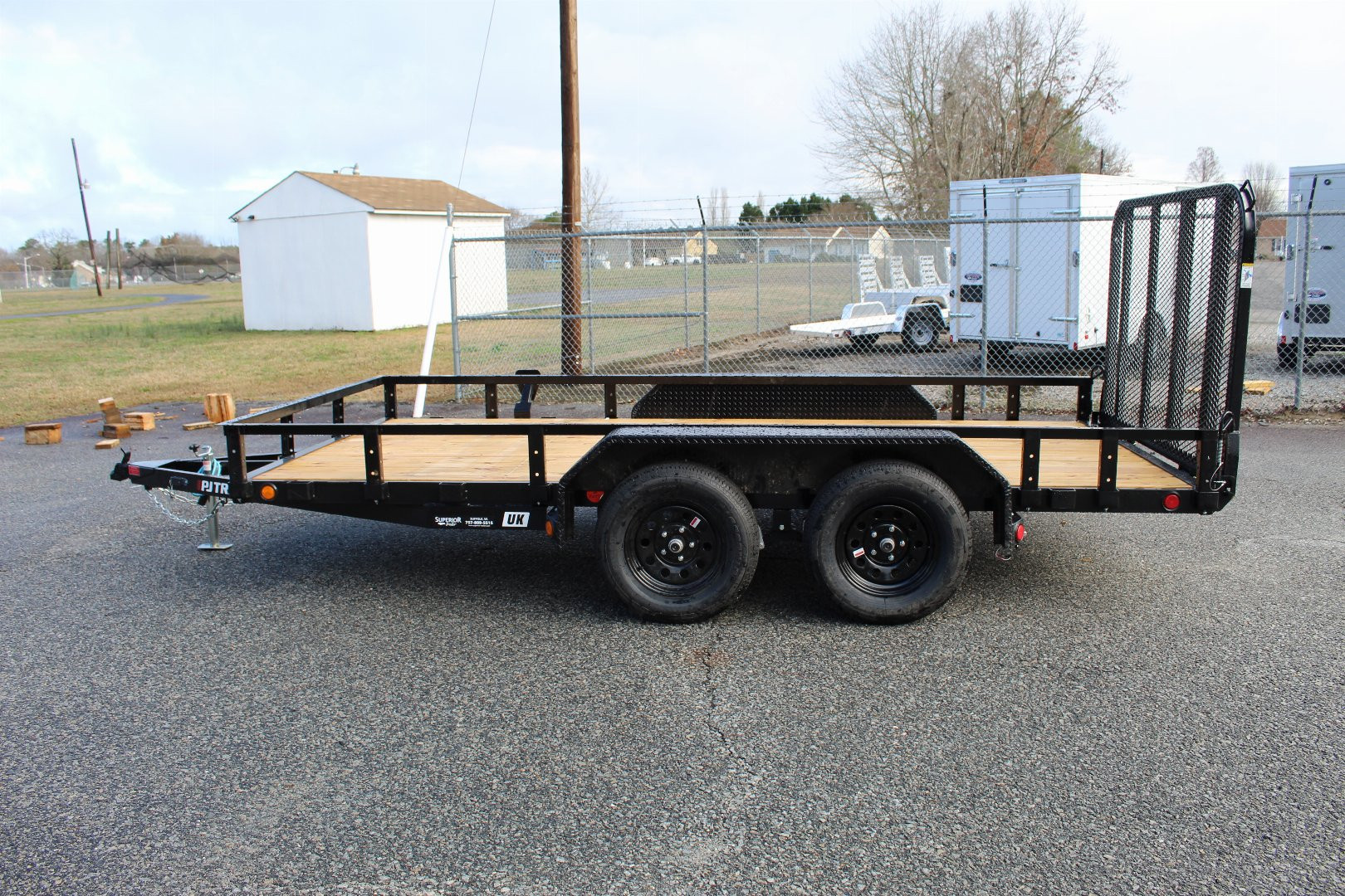 New 2024 PJ TRAILERS 14ft UK 7K w/ 4ft Fold In Gate Utility Trailer for ...