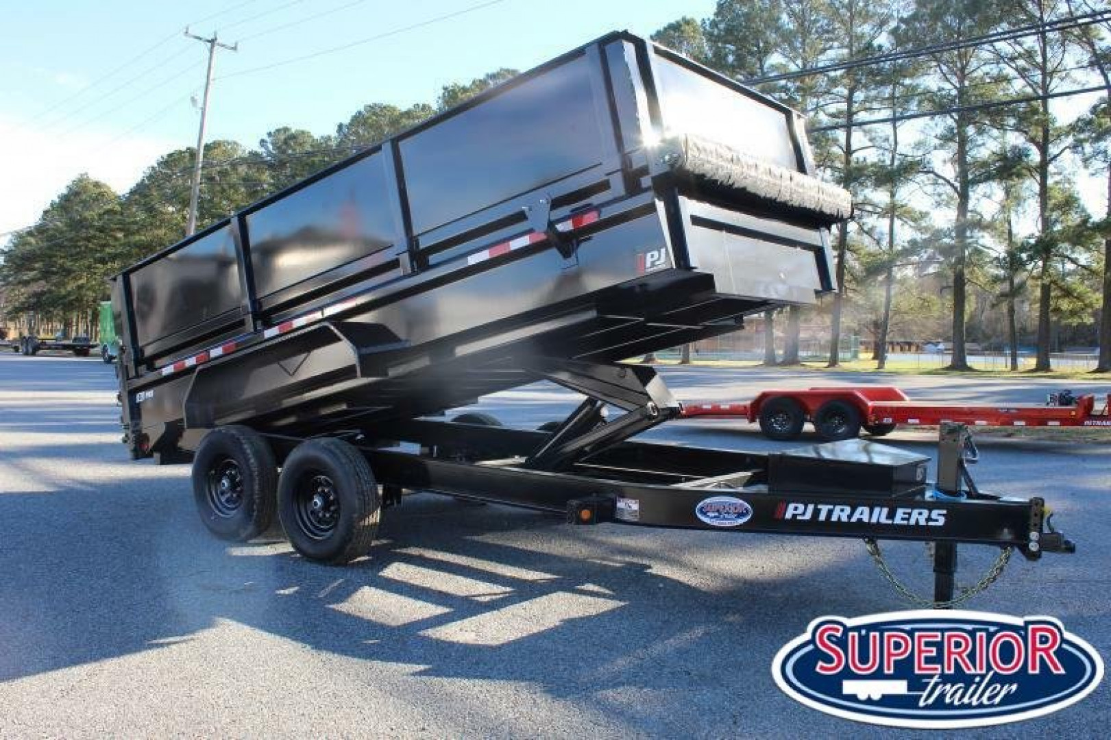New 2023 PJ Trailers 7X16 DL 14K Dump Trailer w/ 2ft Solid Side ...