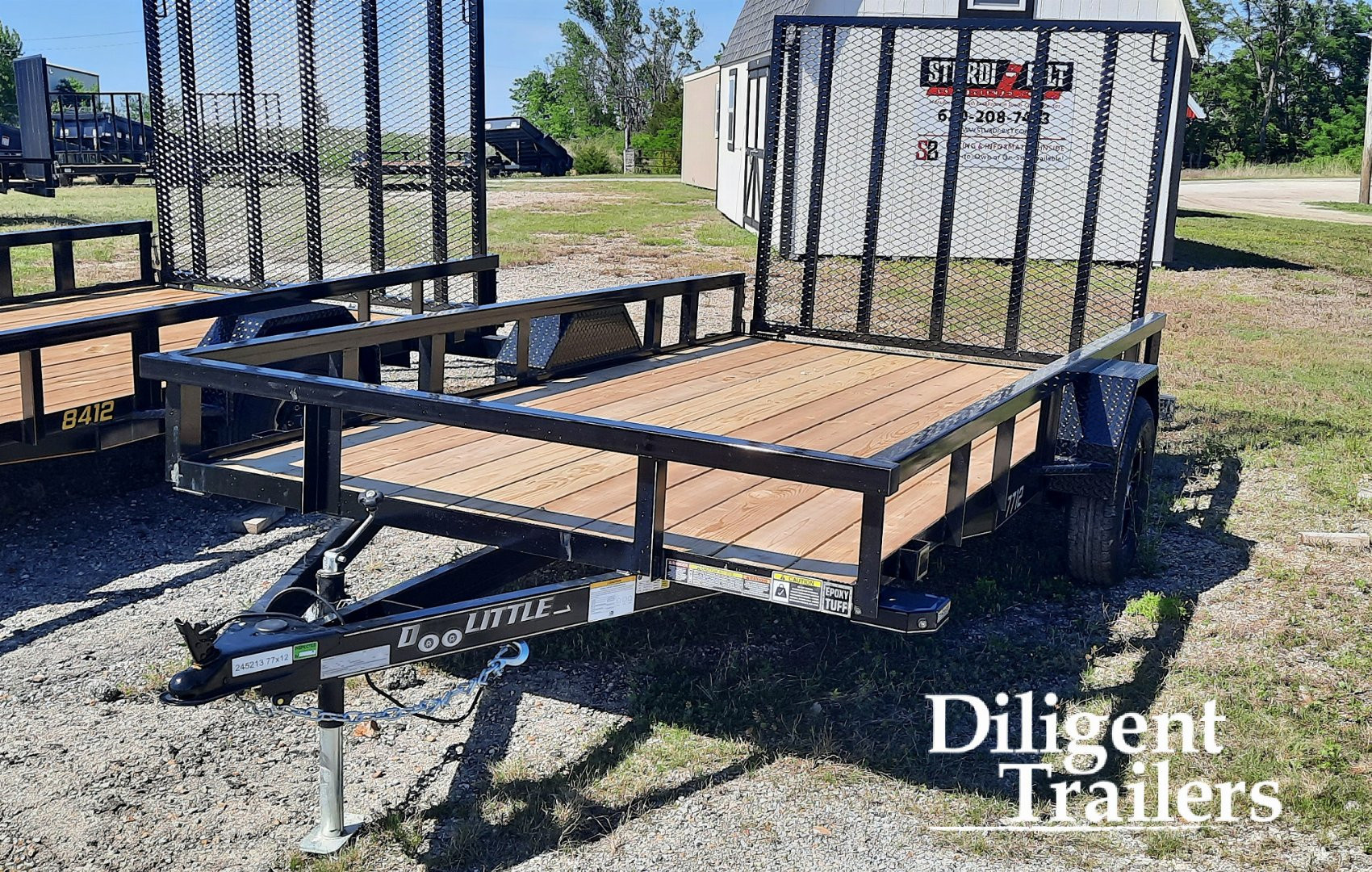 New 2025 DOOLITTLE TRAILER MFG 77" x12' Utility Trailer