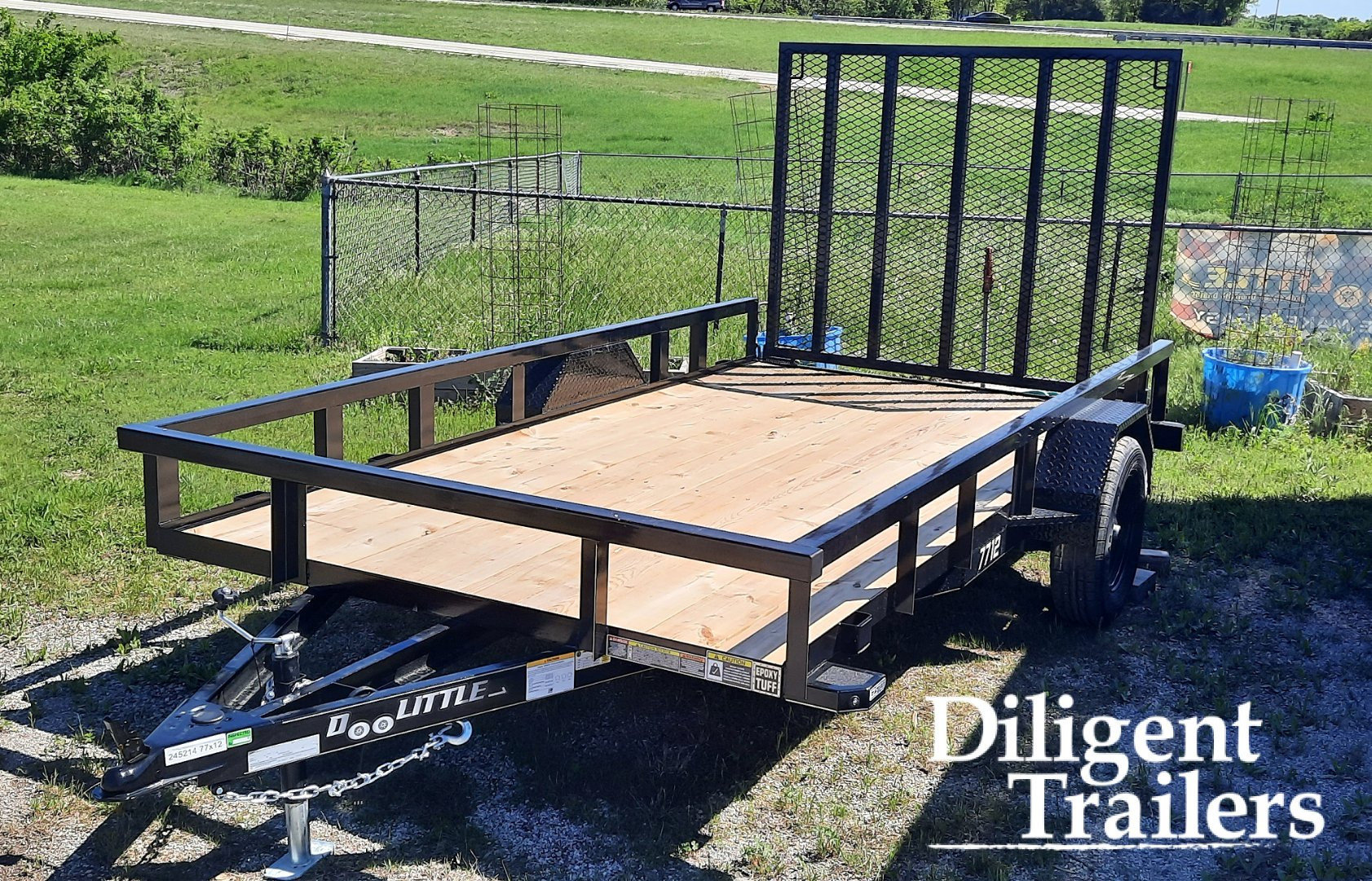 New 2025 DOOLITTLE TRAILER MFG 77" x12' Utility Trailer
