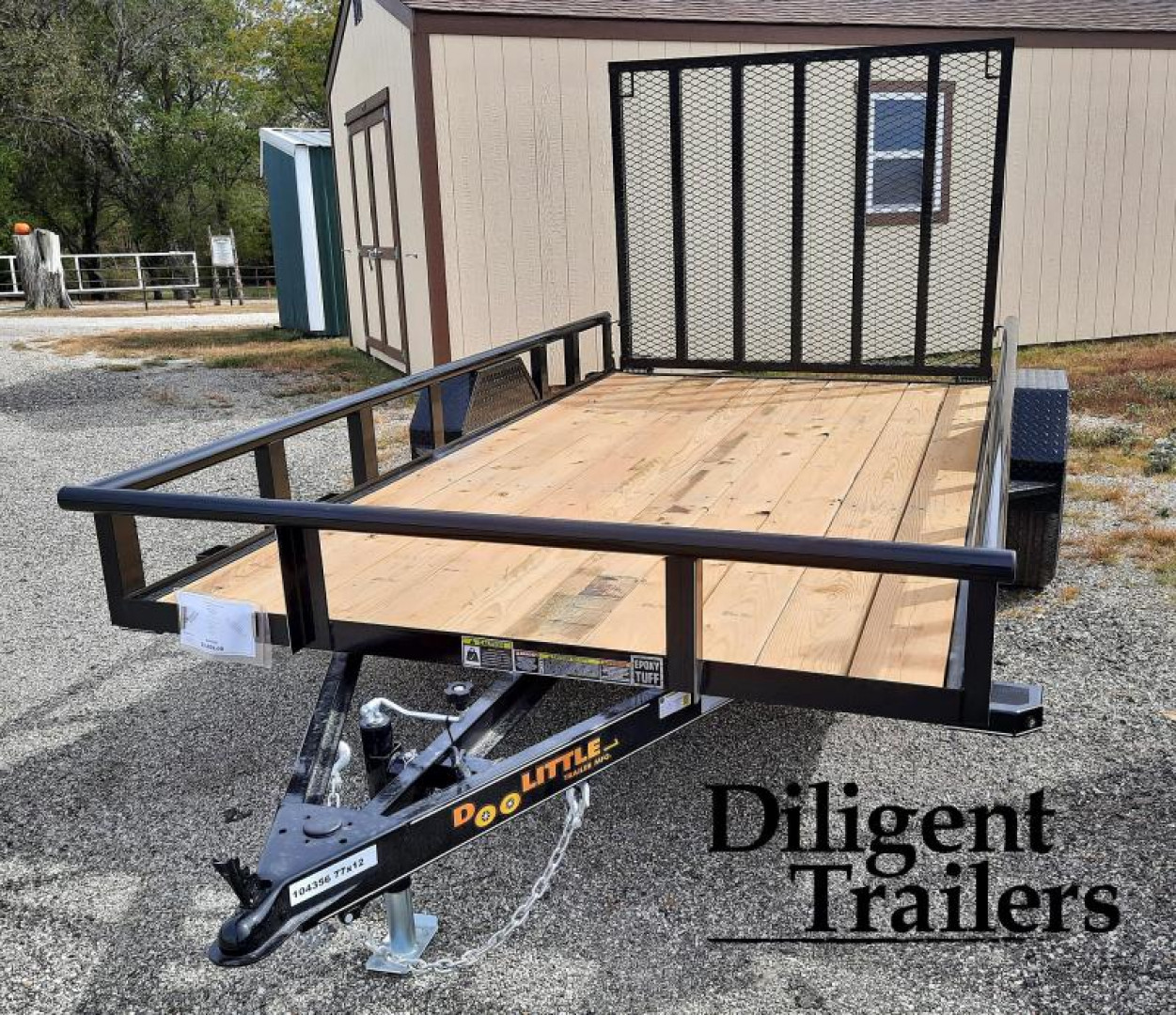 New 2022 Doolittle Trailer Mfg 77" x12' Single Axle 3.5K Utility Trailer