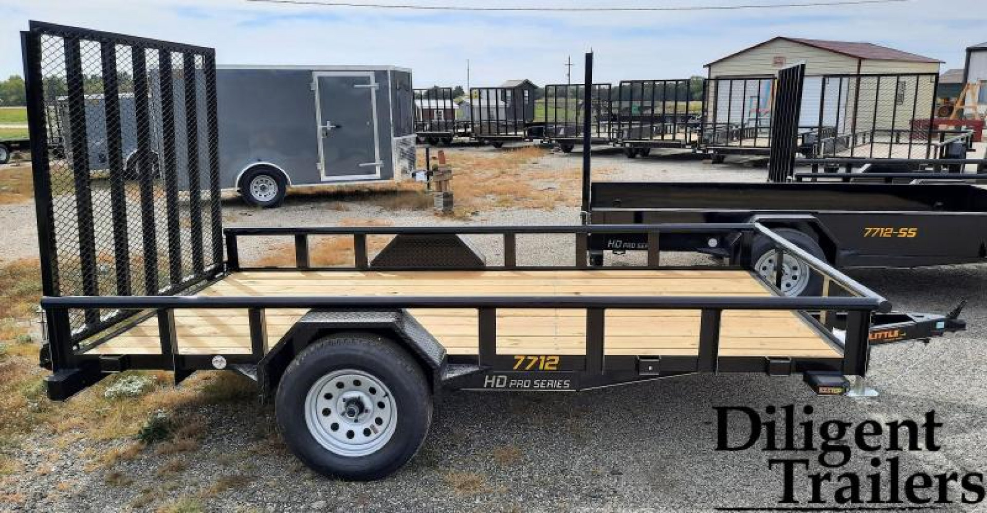 New 2022 Doolittle Trailer Mfg 77" x12' Single Axle 3.5K Utility Trailer