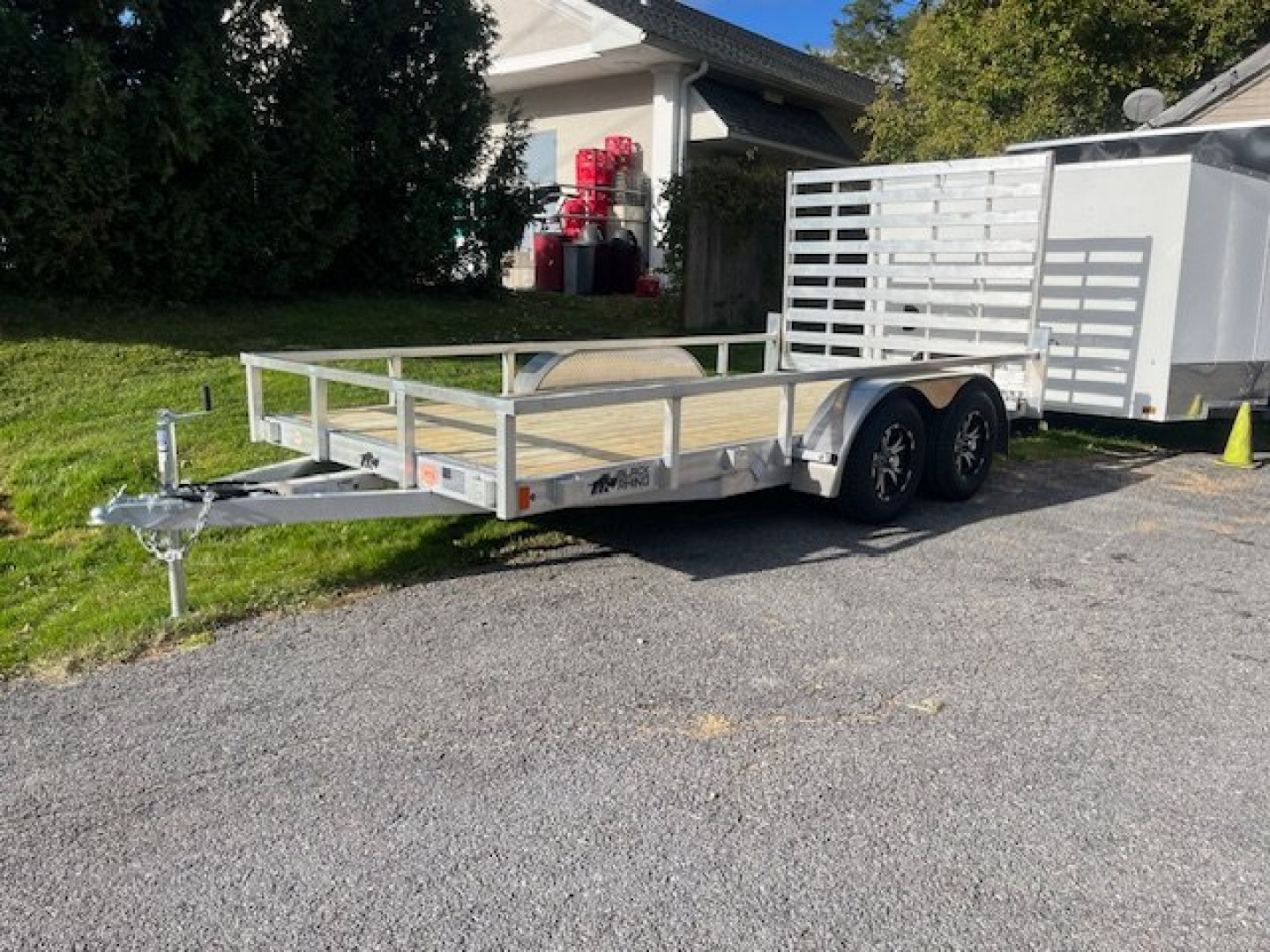 New 2025 Black Rhino LST 7 X 14 Tandem Axle Aluminum Landscape Trailer