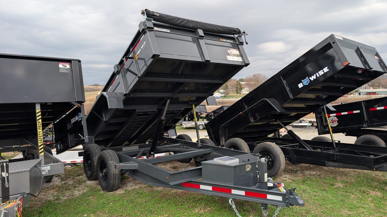 New 2025 Belmont 6x12 Lo Pro Equipment Dump w/ 3 Way Gate (PRICE DROP ...