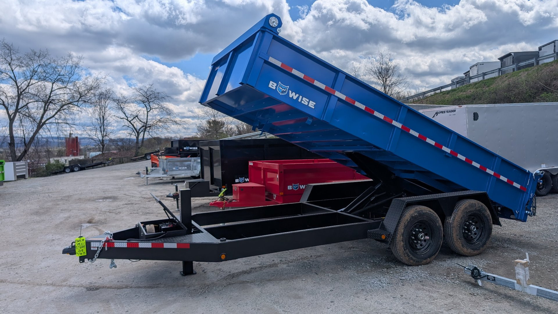New 2025 BWISE 6'10" x 16 HD Lo Pro Equipment Dump w/ Hydraulic Jack ...